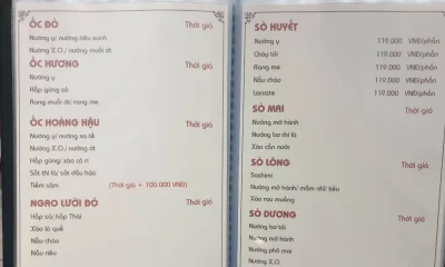 Menu Nhà Hàng Sesan có gì? Bảng giá chi tiết, không gian và món nên thử
