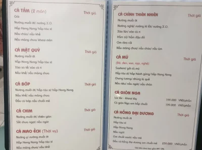 Menu Nhà Hàng Sesan có gì? Bảng giá chi tiết, không gian và món nên thử