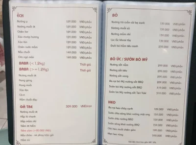 Menu Nhà Hàng Sesan có gì? Bảng giá chi tiết, không gian và món nên thử